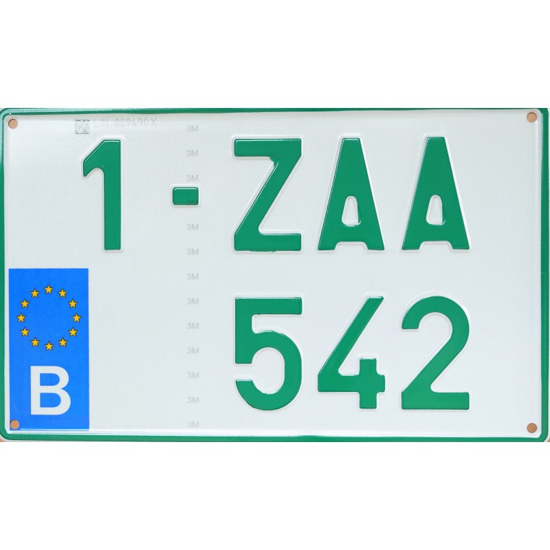 Plaque verte aluminium emboutie à chaud - format 4x4